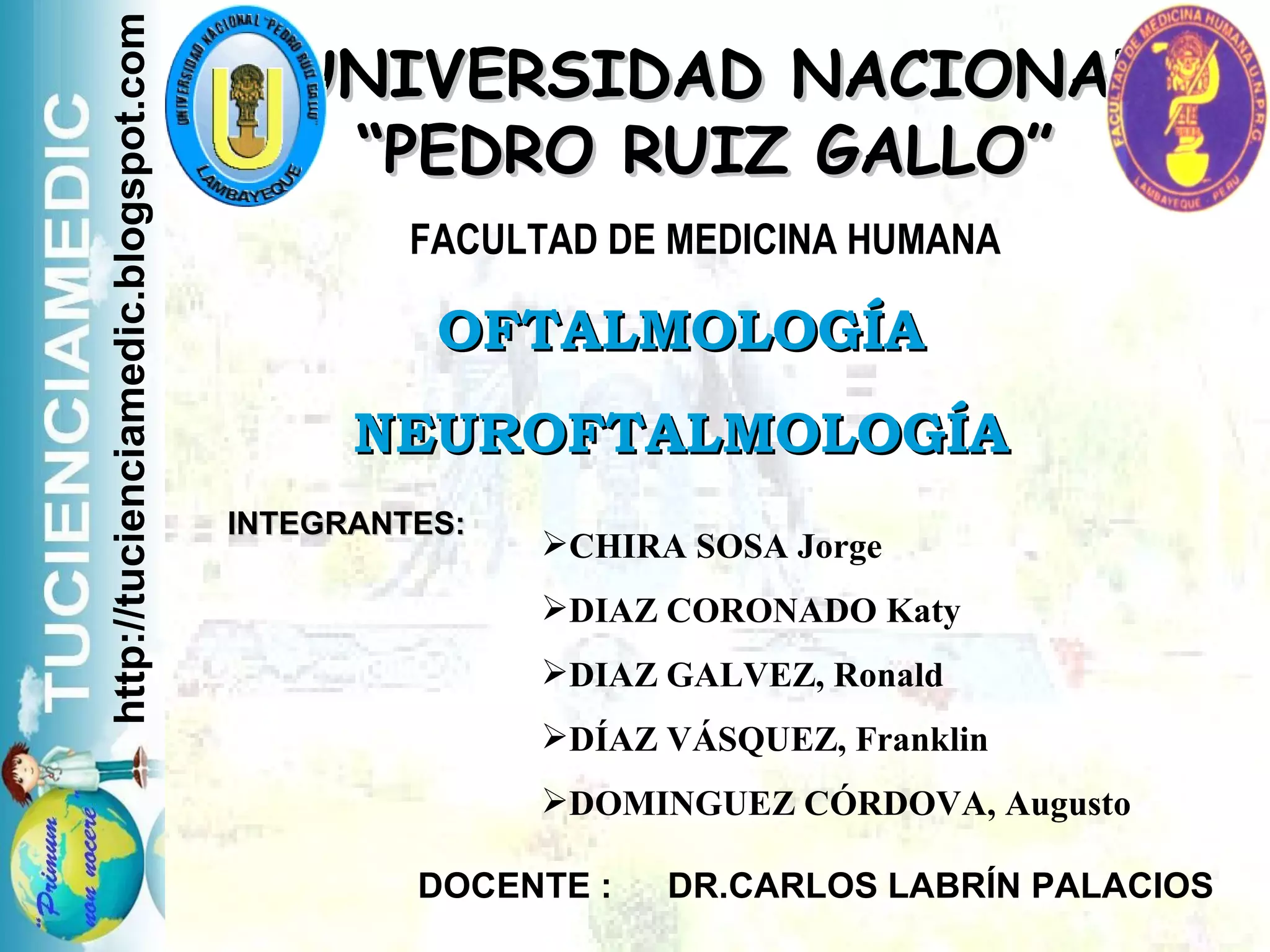 Neuroftalmologia FMH UNPRG Tucienciamedic | PPT | Brain and Nervous ...