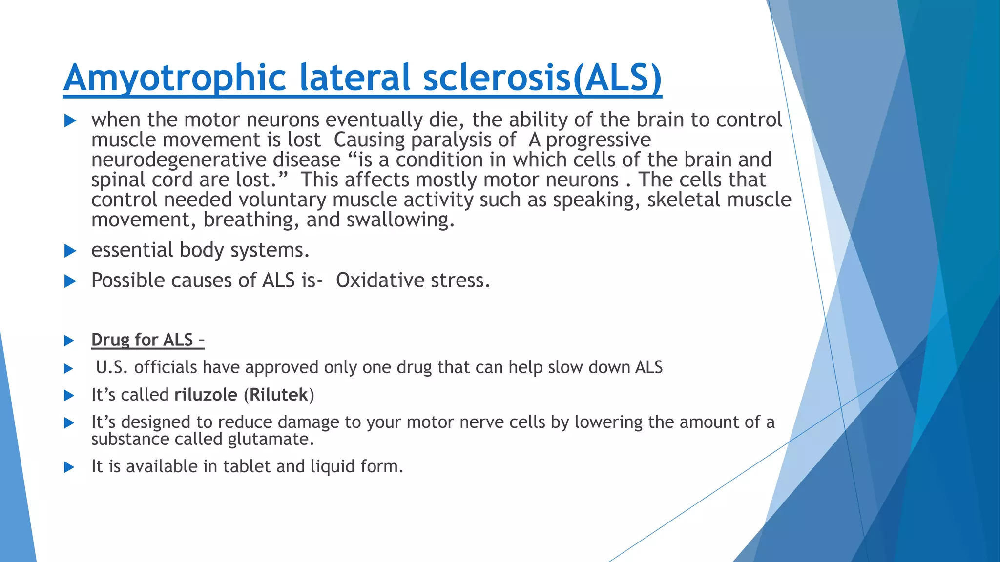 Drug for Neurogenerative disorder | PPTX
