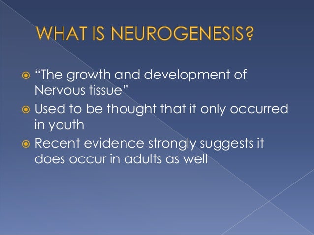 Neurogenesis and Neurodegenerative diseases
