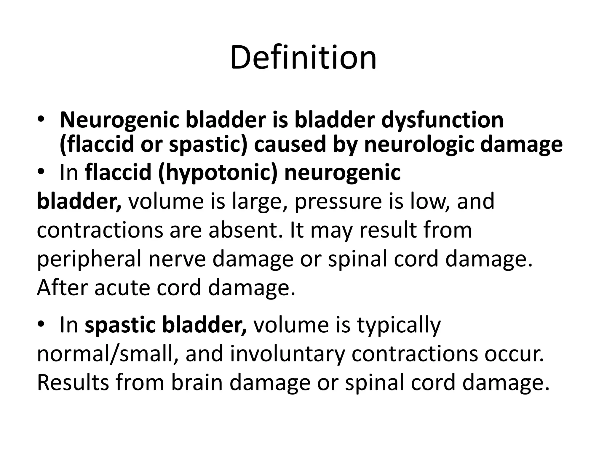 Neurogenic bladder | PPTX