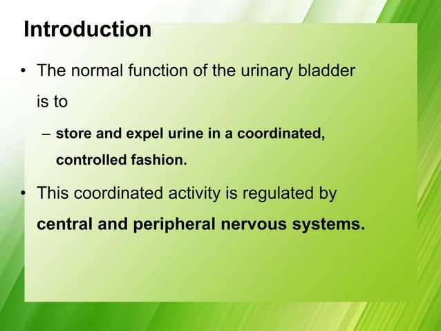 Neurogenic bladder | PPTX | Brain and Nervous System Disorders ...
