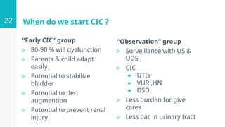 Neurogenic Bladder, introduction and summary of NGB in paediatric ...
