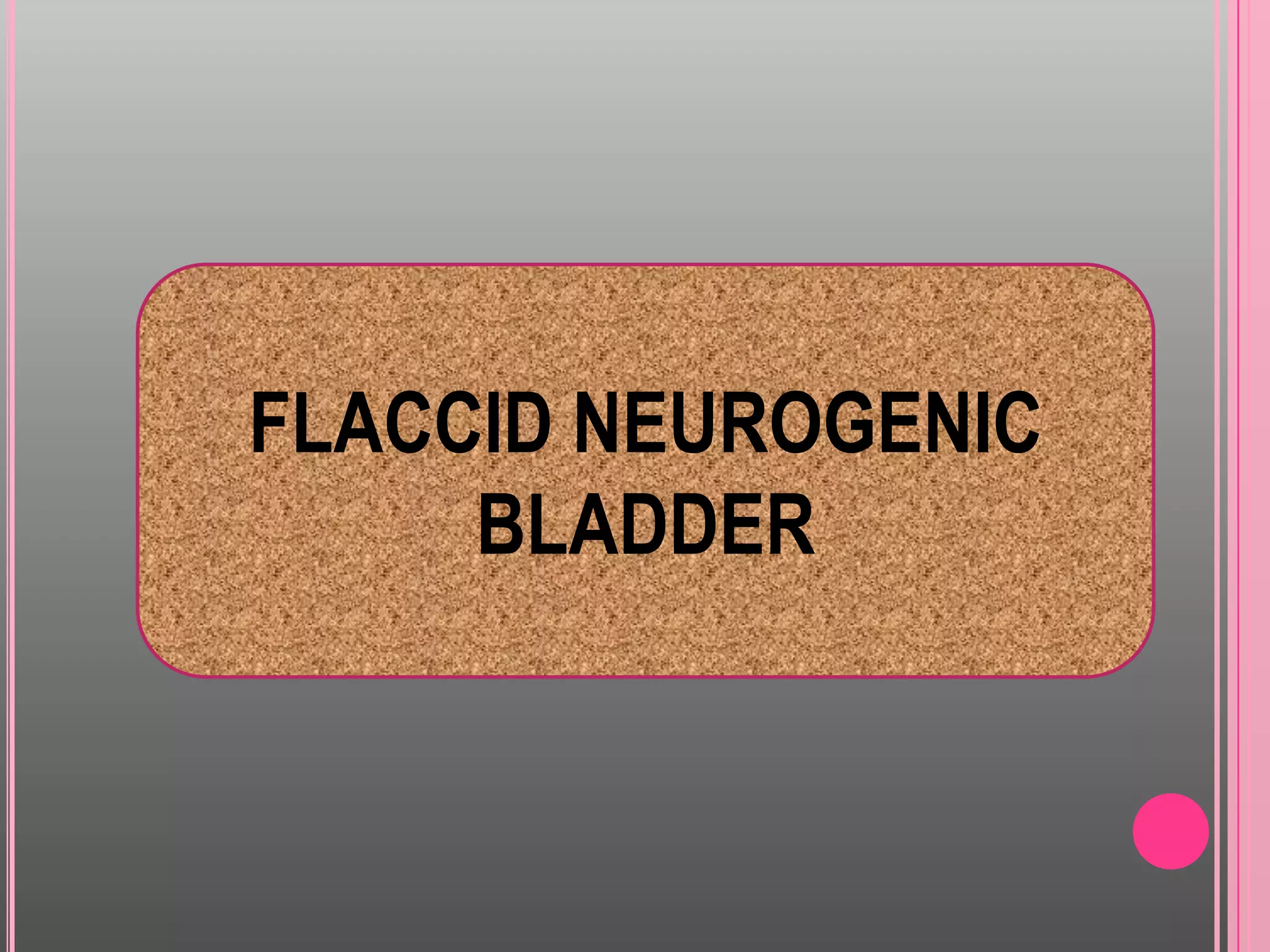 Neurogenic bladder | PPTX