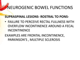 Neurogenic bowel in spinal cord injury | PPTX