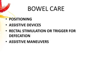 Neurogenic bowel in spinal cord injury | PPTX