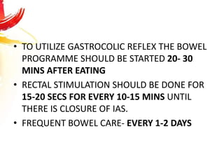 Neurogenic bowel in spinal cord injury | PPTX