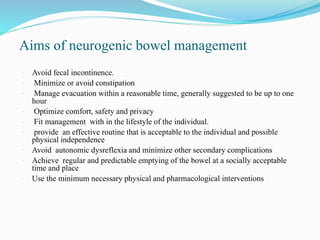 Neurogenic bowel by Dr shyam sunder sharma | PPTX