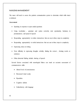 Neurogenic communication disorders | DOCX