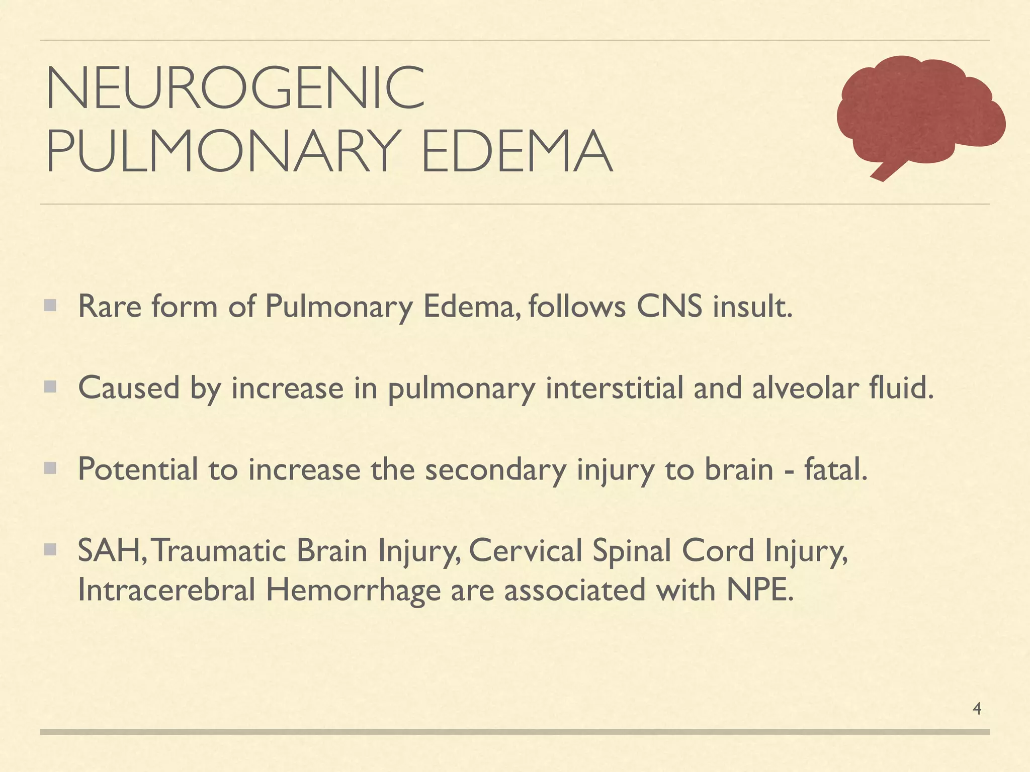 Neurogenic Pulmonary Edema | PDF