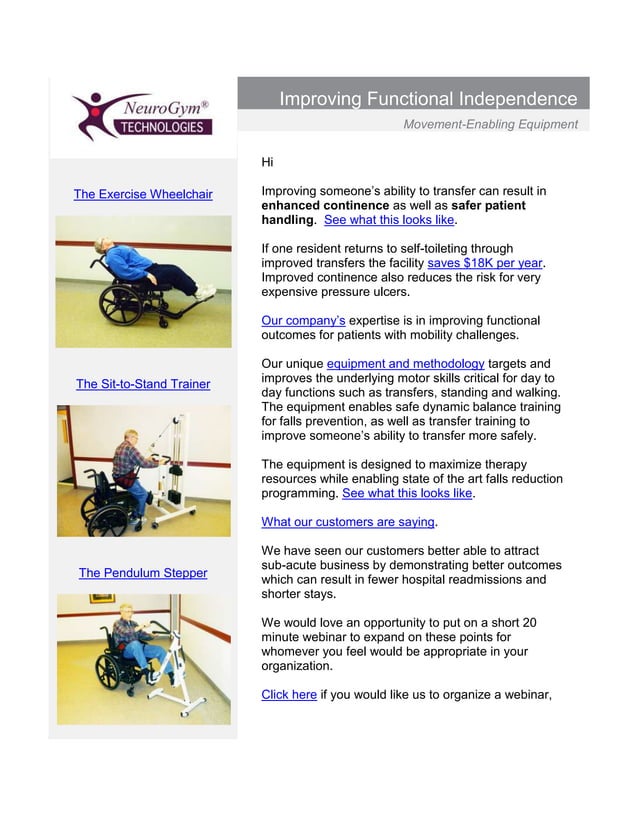 Neurogym - Reduce Expenses & Improve Outcomes | PDF