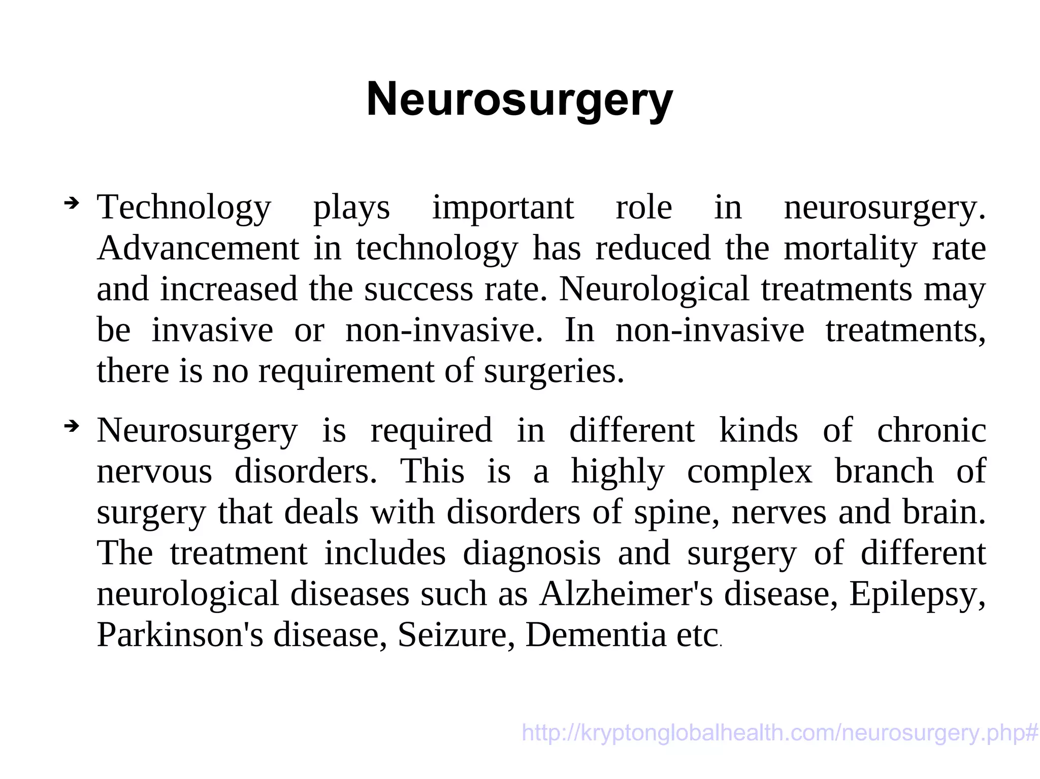 NeurohealthBest Neurosurgery Hospitals in india | PPT