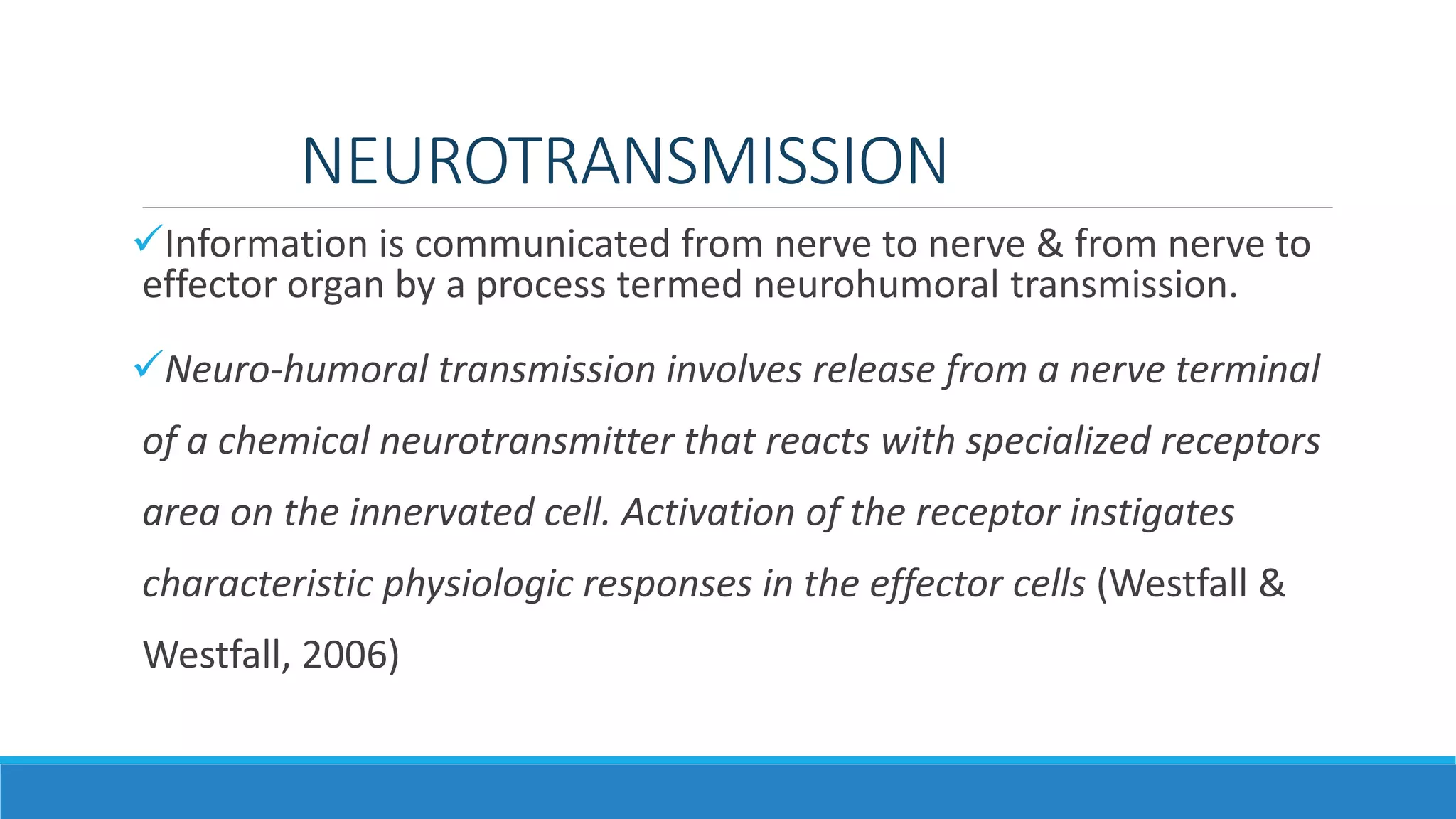 Neuro humoral transmission | PPTX