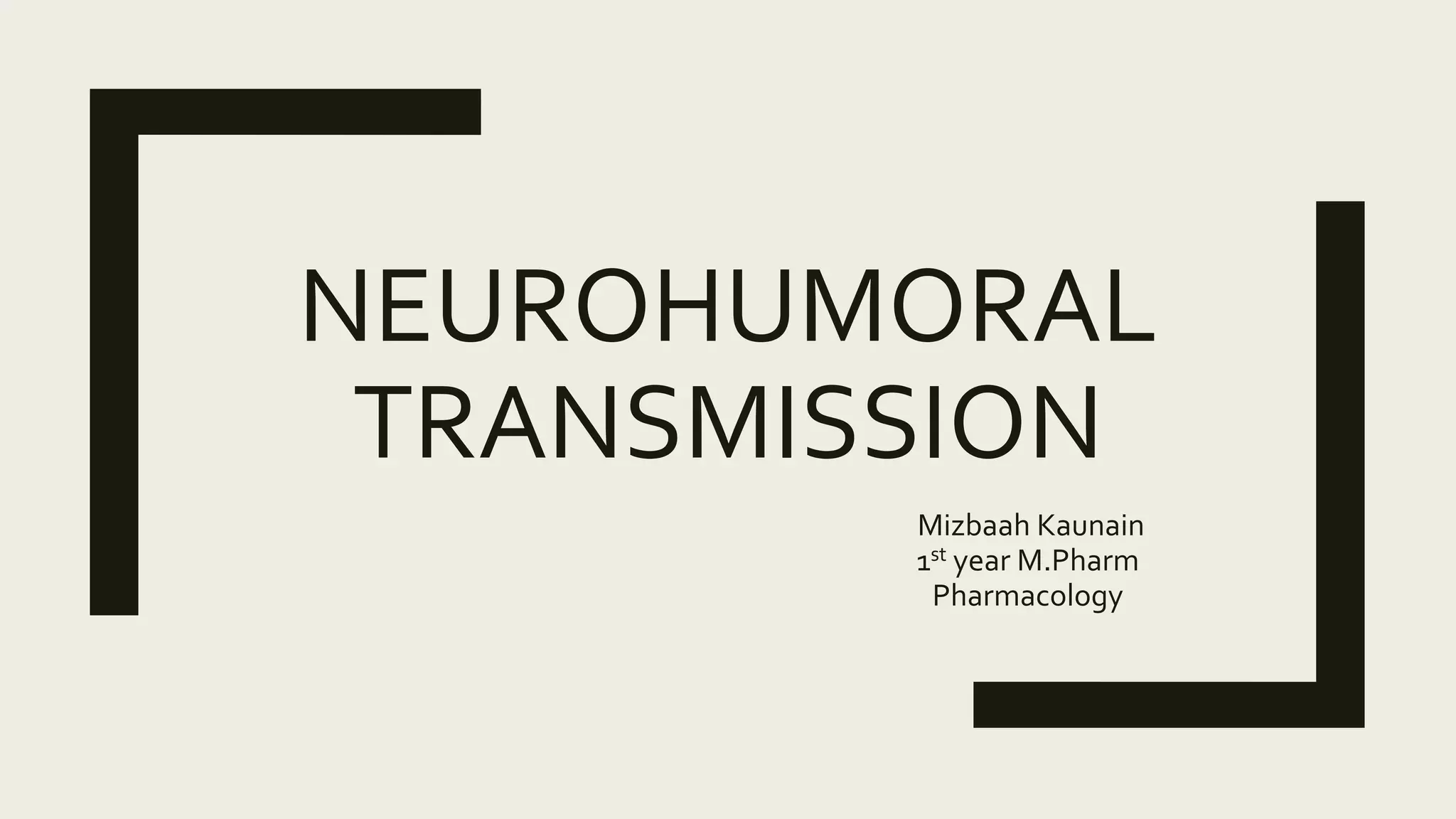 Neurohumoral transmission | PPTX