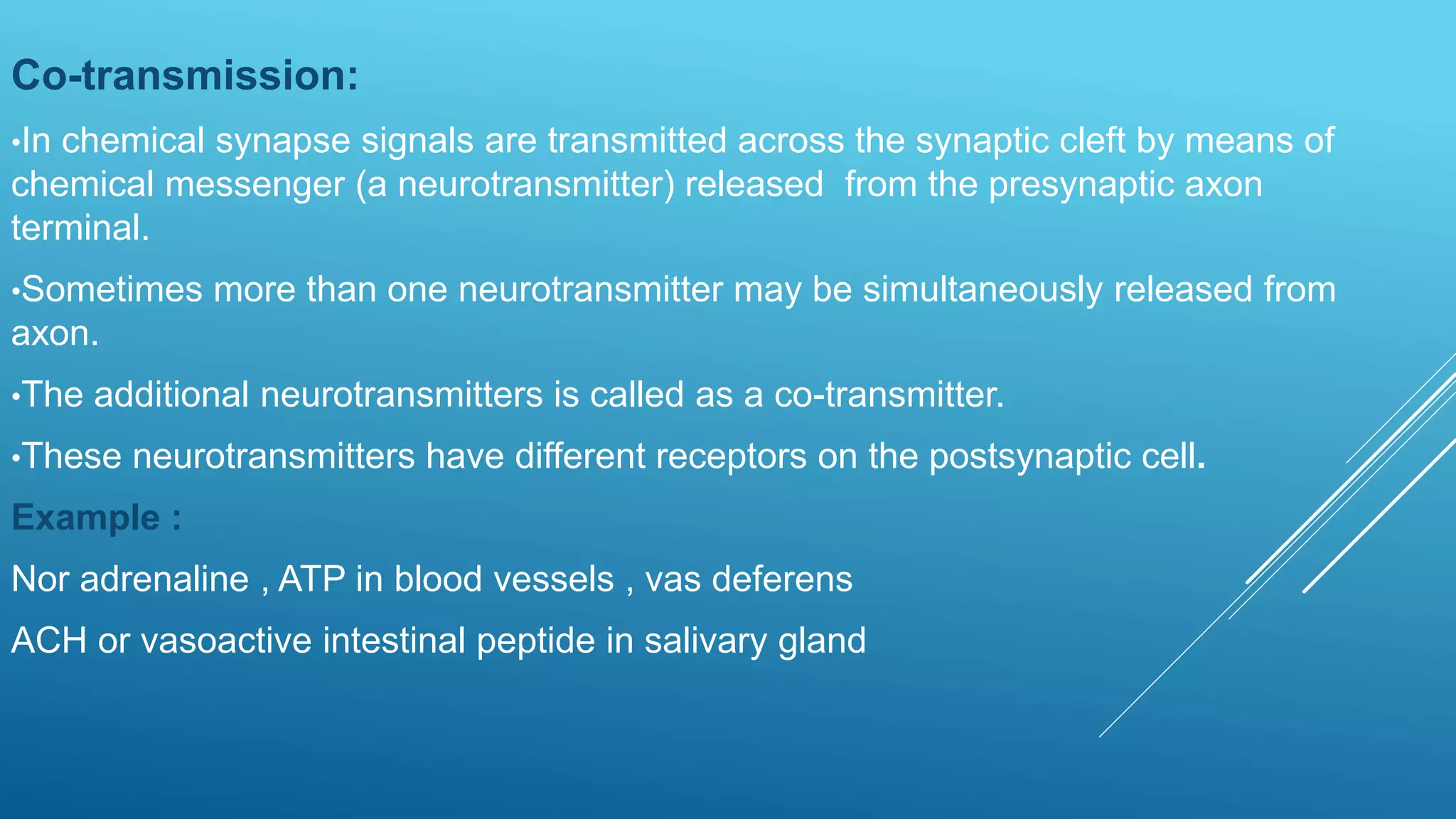Neurohumoral transmission ,co transmission neurotransmitter | PPTX