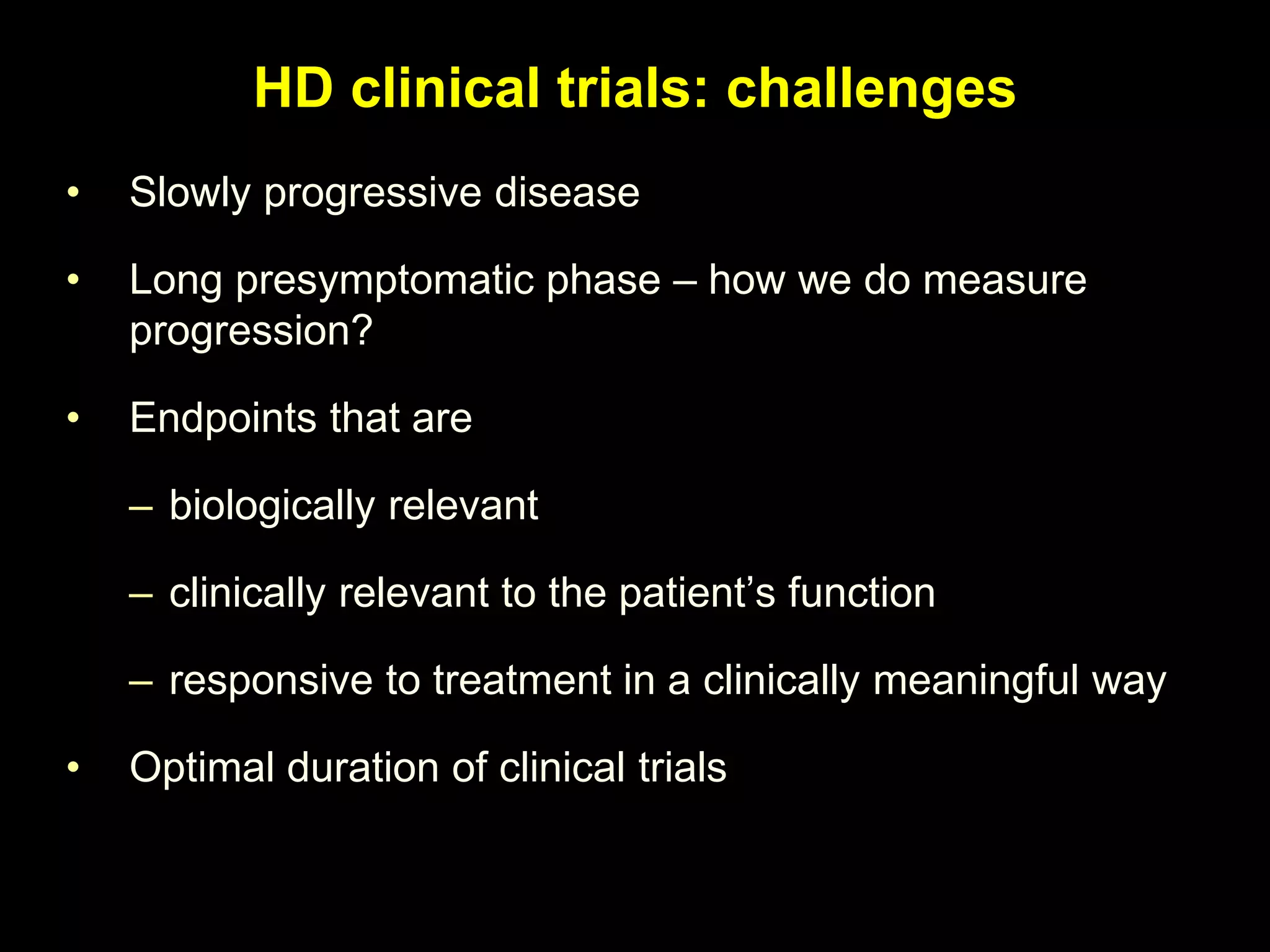 Neuroimaging for HD: Successes and Future Applications