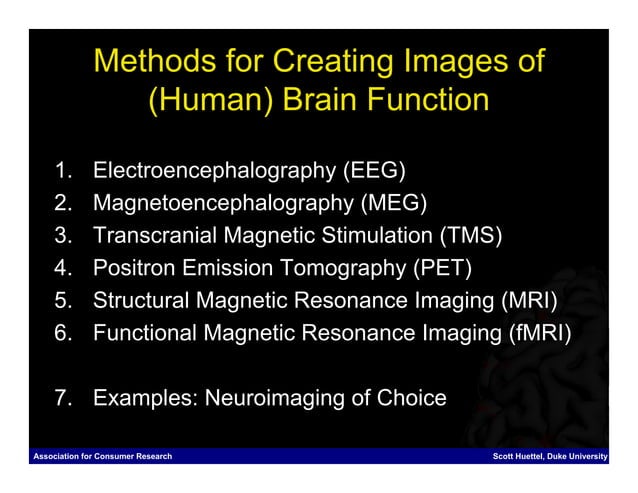 Neuroimaging methods | PDF | Brain and Nervous System Disorders ...
