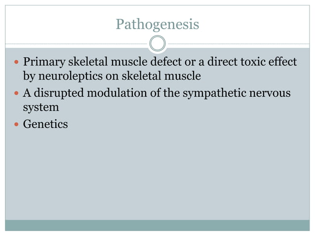Neuroleptic Malignant Syndrome | PPTX | Blood Disorders | Diseases and ...