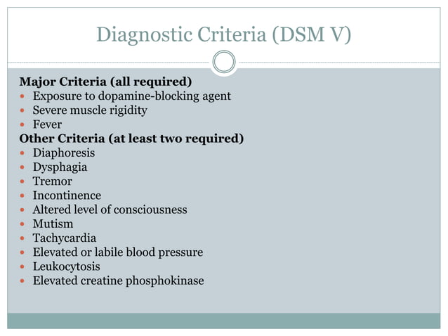 Neuroleptic Malignant Syndrome | PPTX | Blood Disorders | Diseases and ...