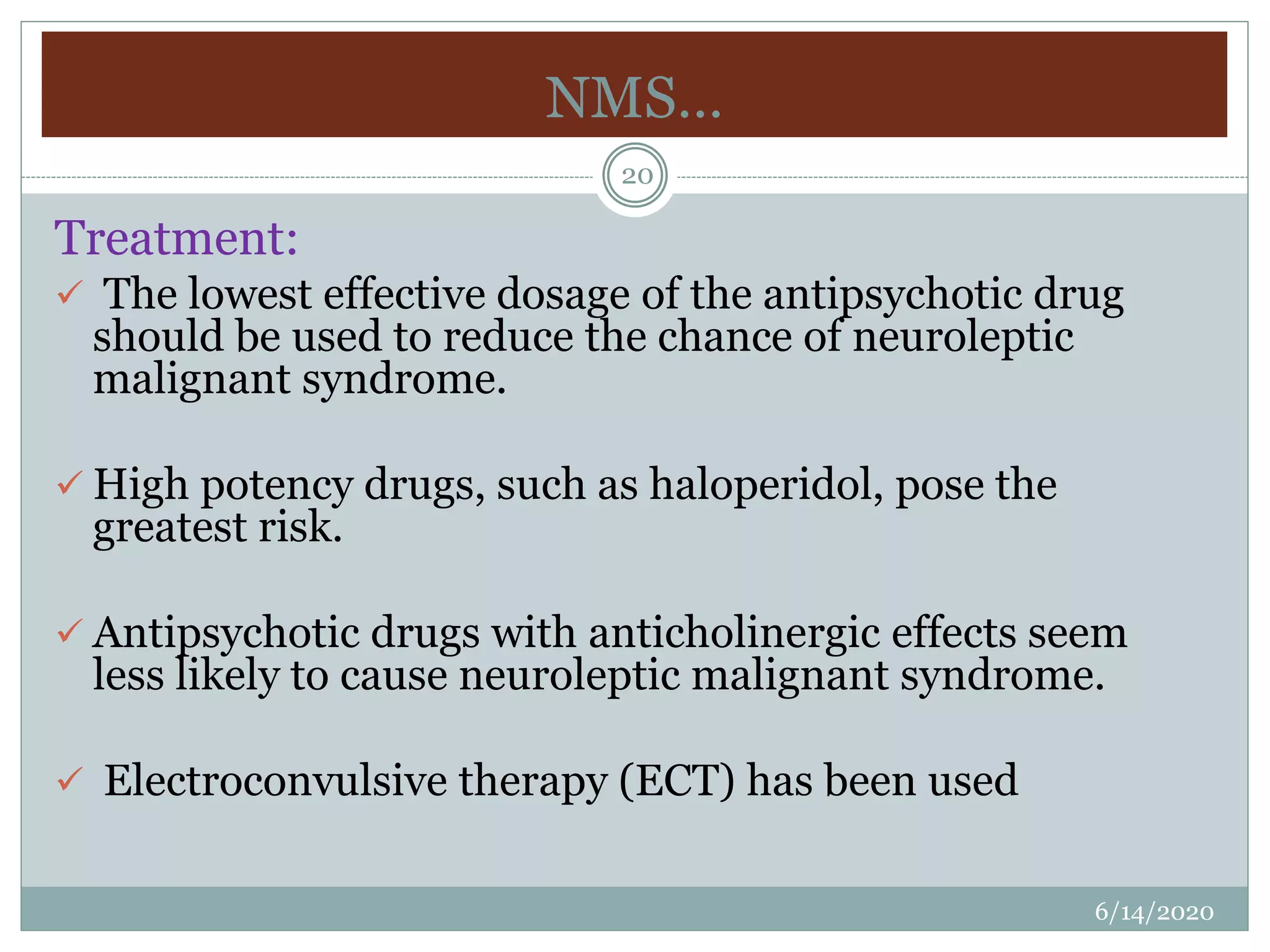 Neuroleptic malignant syndrome and catatonic disorders | PPTX