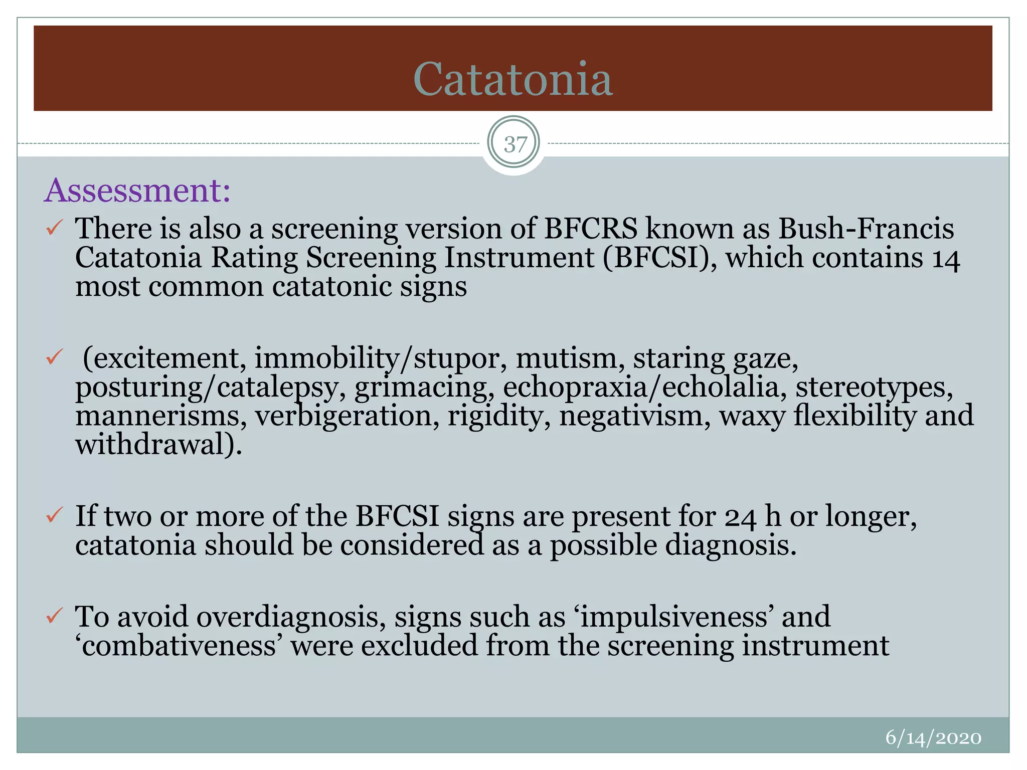 Neuroleptic malignant syndrome and catatonic disorders | PPTX | Brain ...