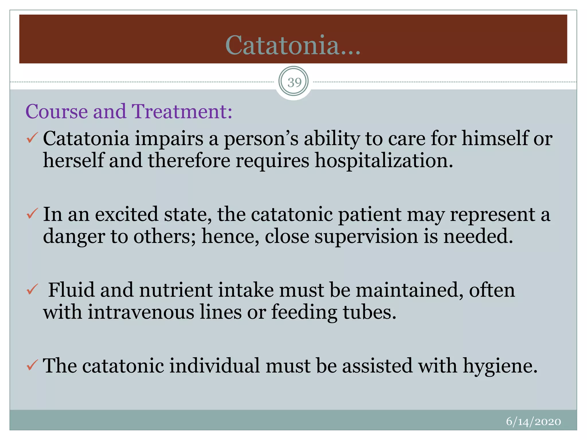 Neuroleptic malignant syndrome and catatonic disorders | PPTX | Brain ...