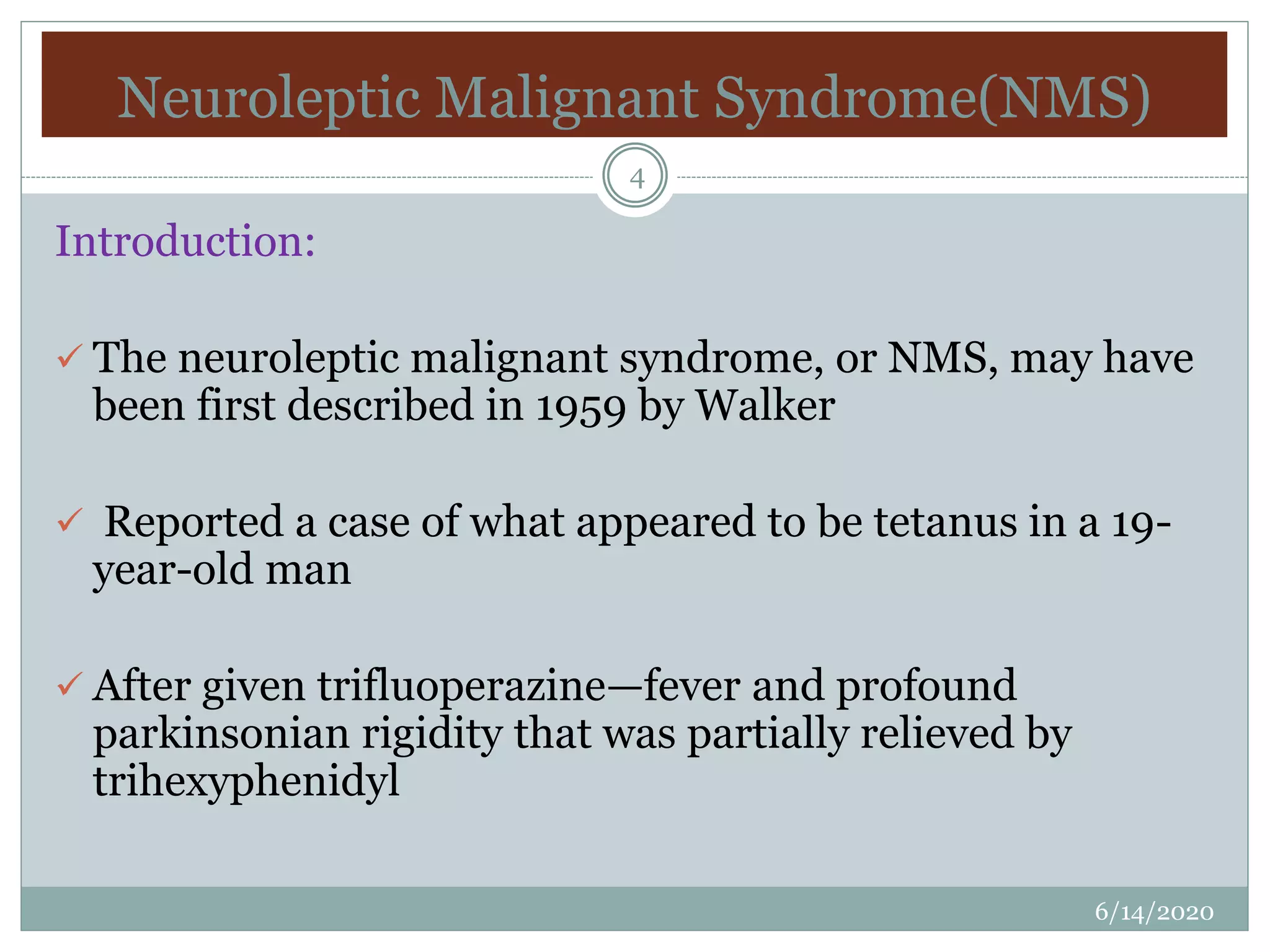 Neuroleptic malignant syndrome and catatonic disorders | PPTX