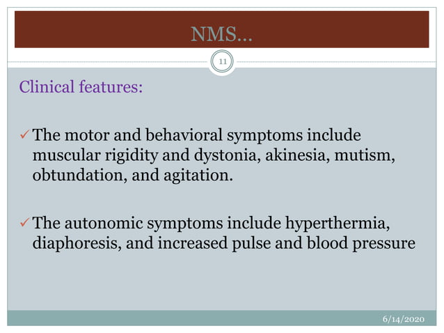 Neuroleptic malignant syndrome and catatonic disorders | PPTX | Brain ...