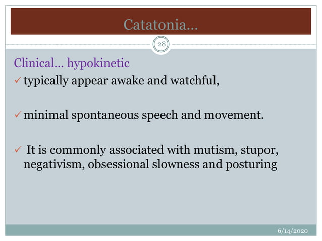 Neuroleptic malignant syndrome and catatonic disorders | PPTX | Brain ...