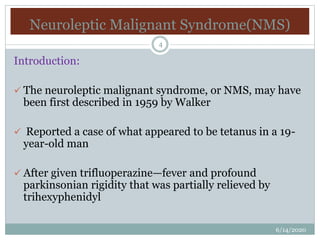 Neuroleptic malignant syndrome and catatonic disorders | PPTX
