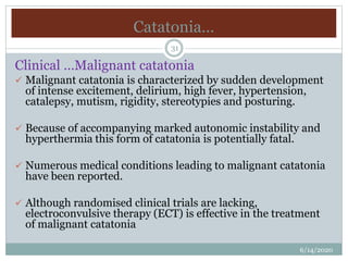 Neuroleptic malignant syndrome and catatonic disorders | PPT