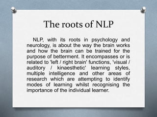 Neuro linguistic programming (Misdawati Sem VI Unit 5 PBI) | PPT