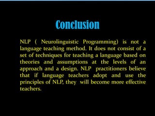 Neurolinguistic programming | PPTX