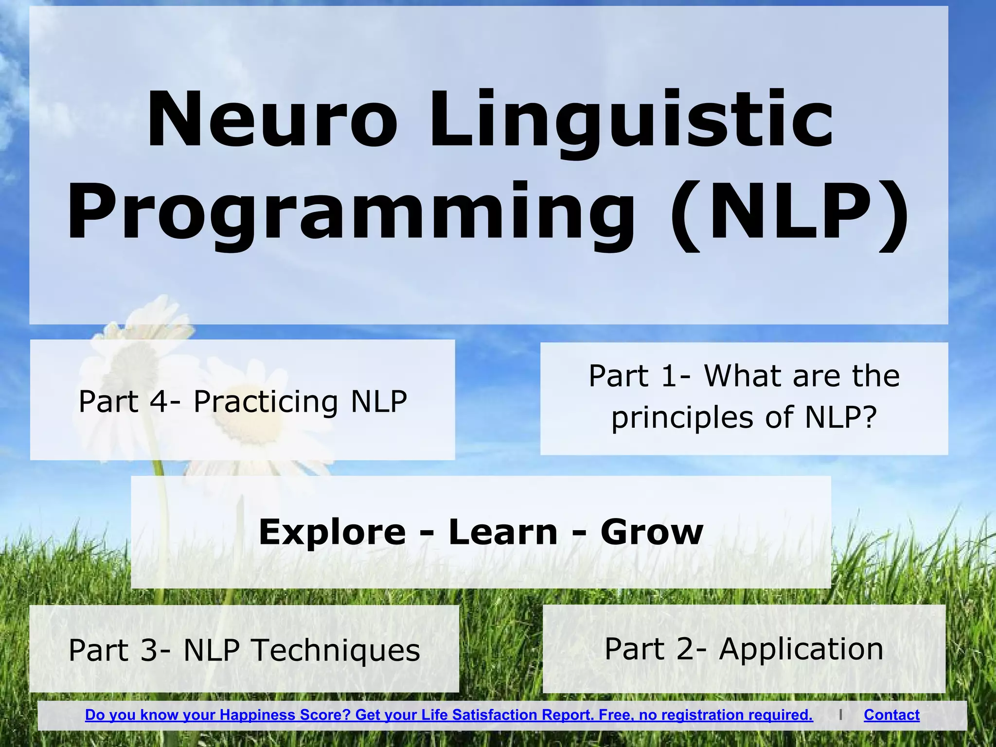Neuro linguistic programming (nlp) | PDF