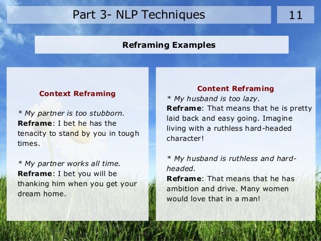 Neuro linguistic programming (nlp) Neuro linguistic programming (nlp)