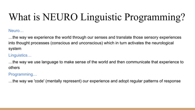 Neuro Linguistic Programming Nlp 2 Pdf