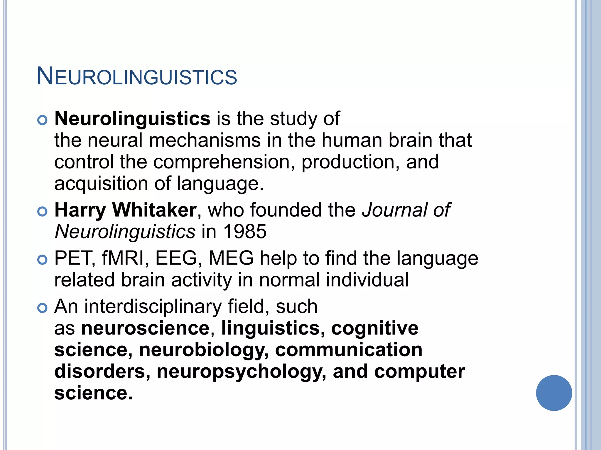 Neurolinguistics | PPTX