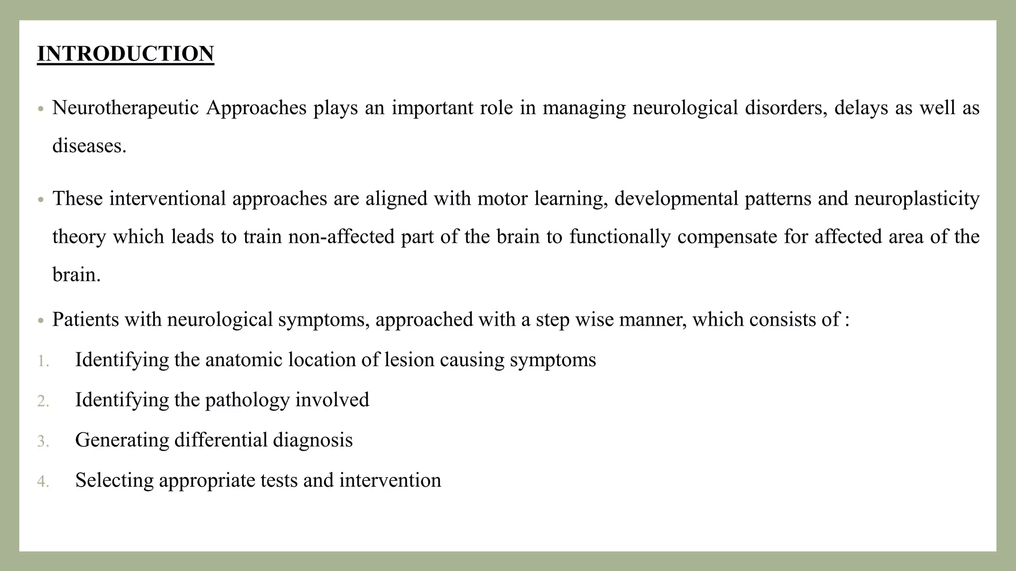 Neurological Approaches | PPTX