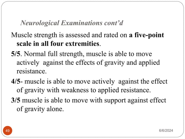 Neurological assesement.ppt one type of | PPT