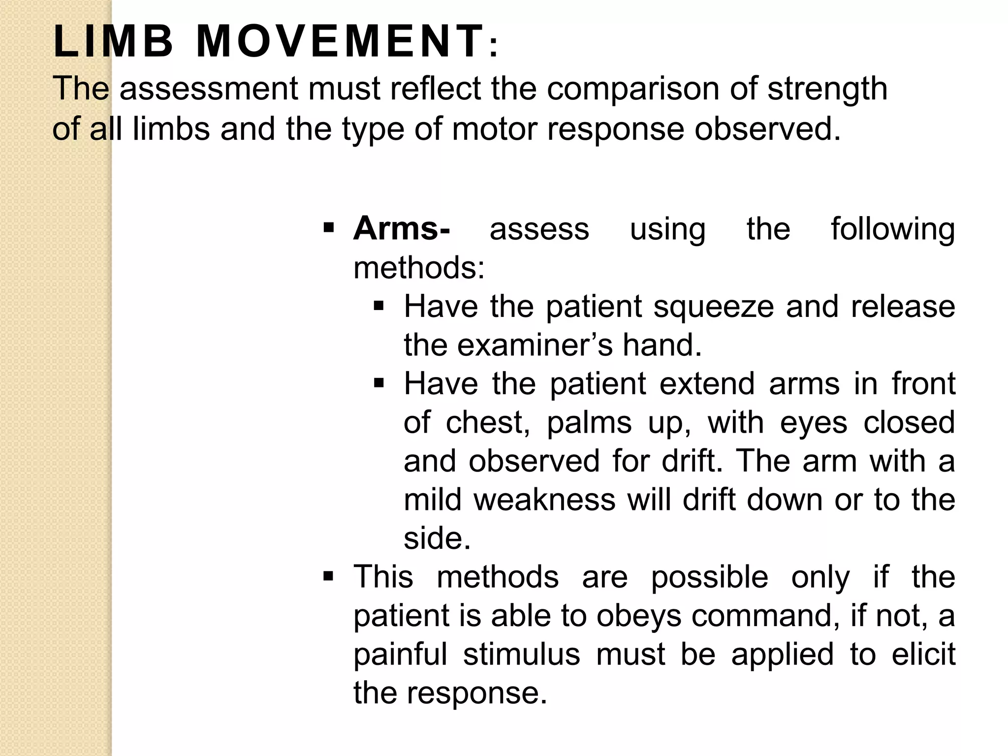 Neurological assessment. | PPTX