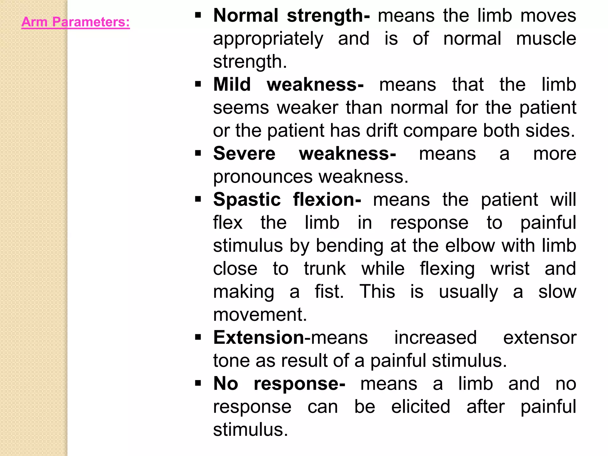 Neurological assessment. | PPTX