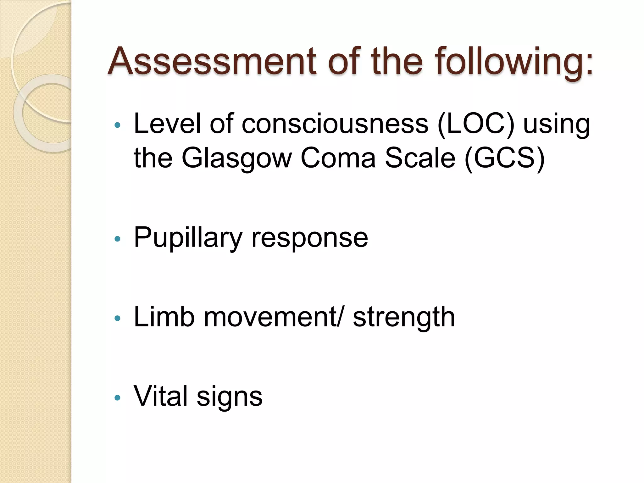Neurological assessment. | PPTX