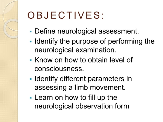 Neurological assessment. | PPTX