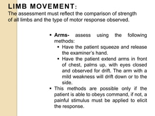 Neurological assessment. | PPTX