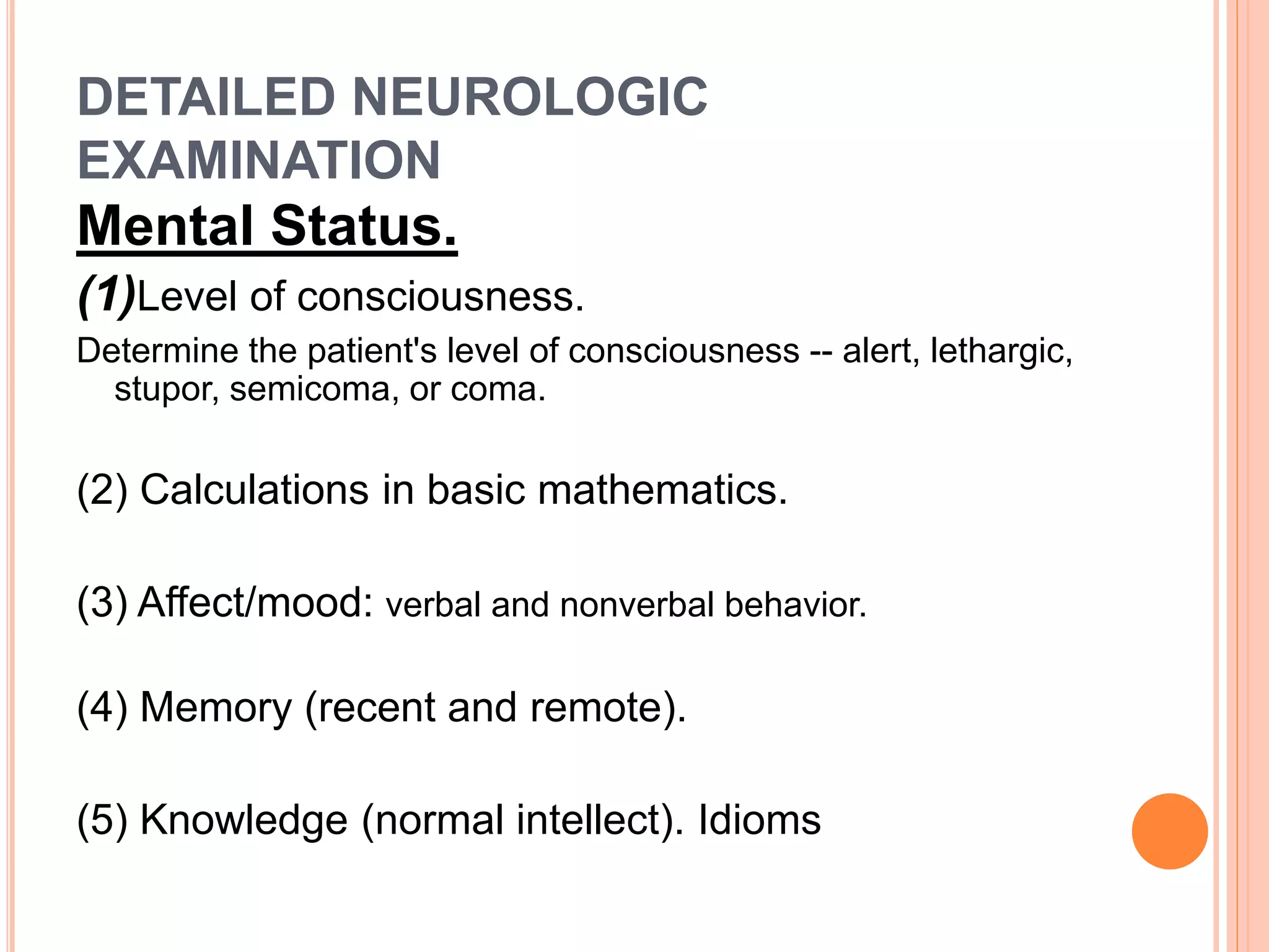 Neurological assessment | PPTX
