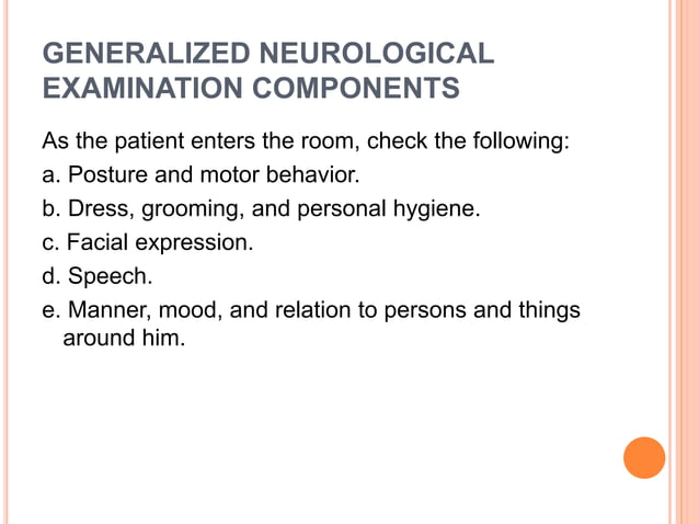 Neurological assessment | PPTX