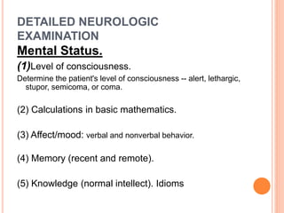 Neurological assessment | PPTX