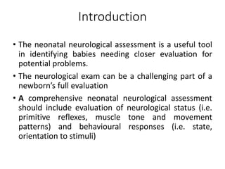 Neurological assessment seminar | PPTX