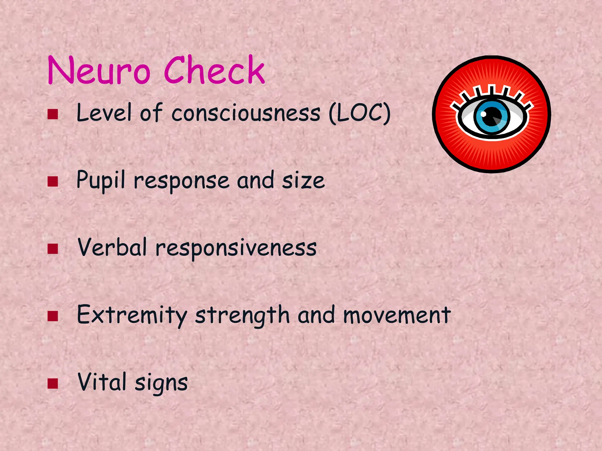 Neurological Assessment for nursing students ppt | PPT