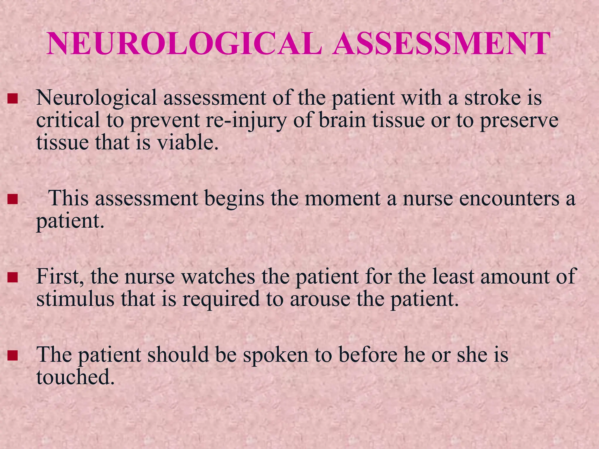 Neurological Assessment for nursing students ppt | PPT