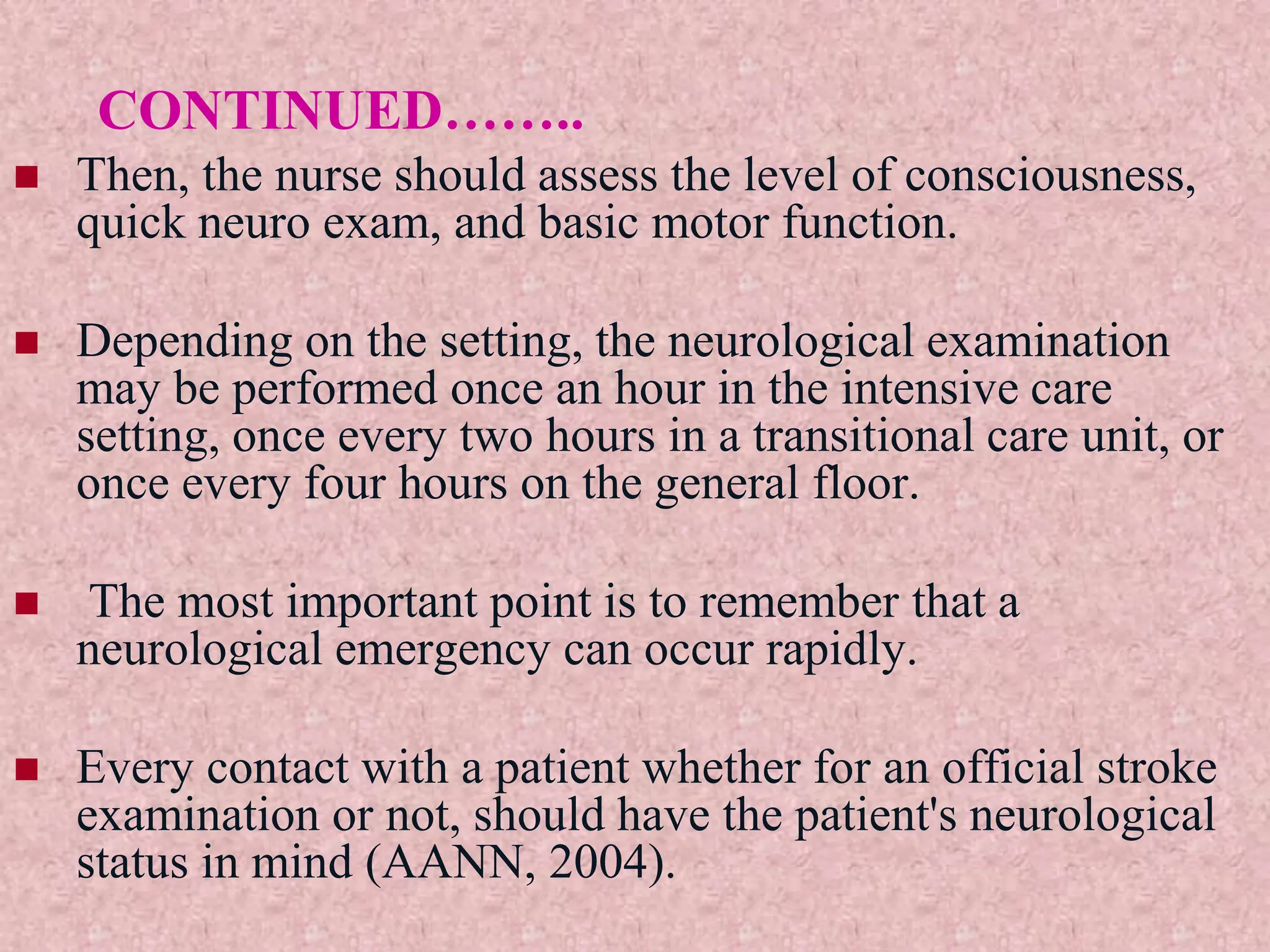 Neurological Assessment for nursing students ppt | PPT